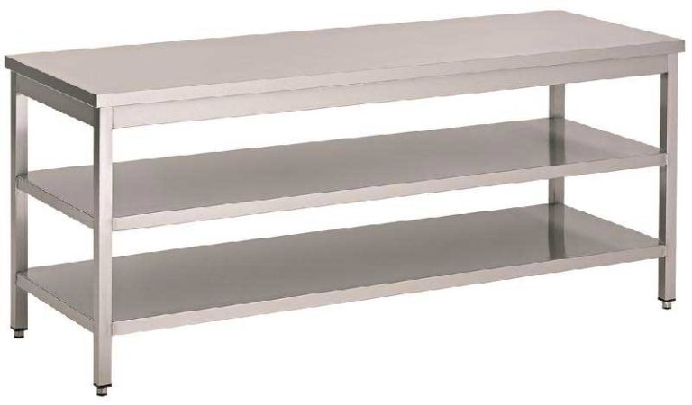 Table inox 2 étagères - PM Equipement